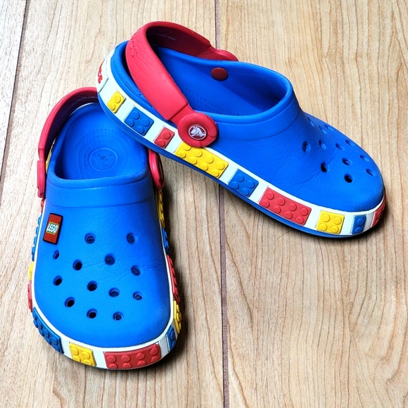 CROCS | Shoes | Rare Crocs Blue Lego Classic Style Sandals | Poshmark